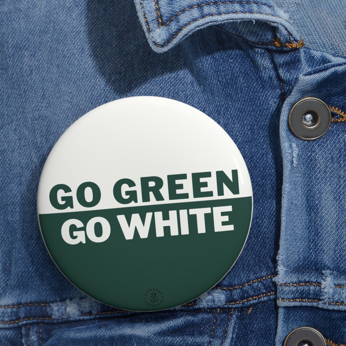 Michigan State Go Green Button – Gameday Graduate